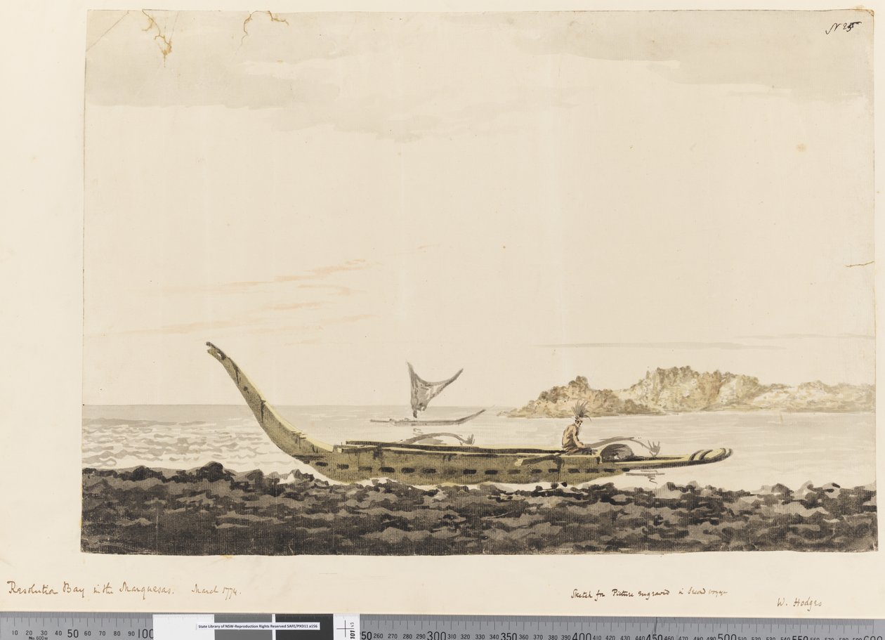 25ページ マルケサス諸島のResolution Bay。1774