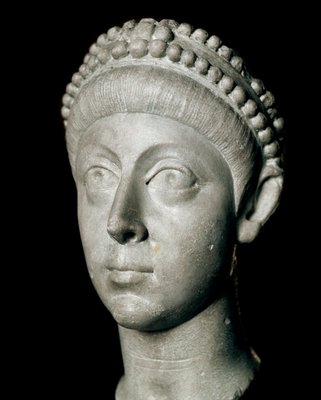 東ローマ帝国皇帝フラウィウス・アルカディウス（377-408）の胸像 イスタンブール、考古学博物館