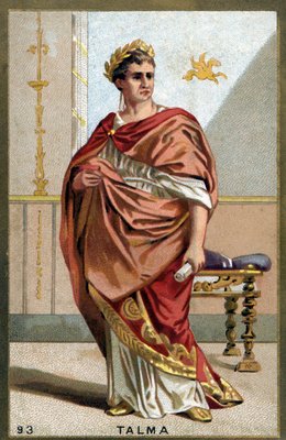 フランソワ＝ジョセフ（Francois Joseph）タルマ（1763-1826）の肖像（フランスの俳優）。19世紀末のクロモリトグラフ。