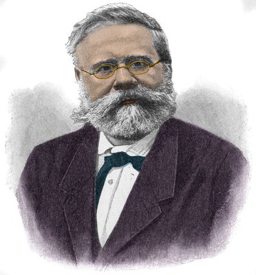 フリッツ・ロイター（1810-1874）ドイツの作家の肖像。