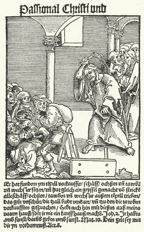 ルターの反教皇派パンフレット『Passional Christi und Antichristi』の1ページ。