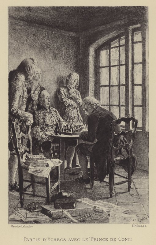コンティの王子とのチェスの試合（グラビア